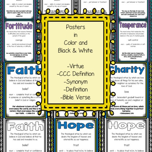 Seven Virtues Pack - Catholic - Classful