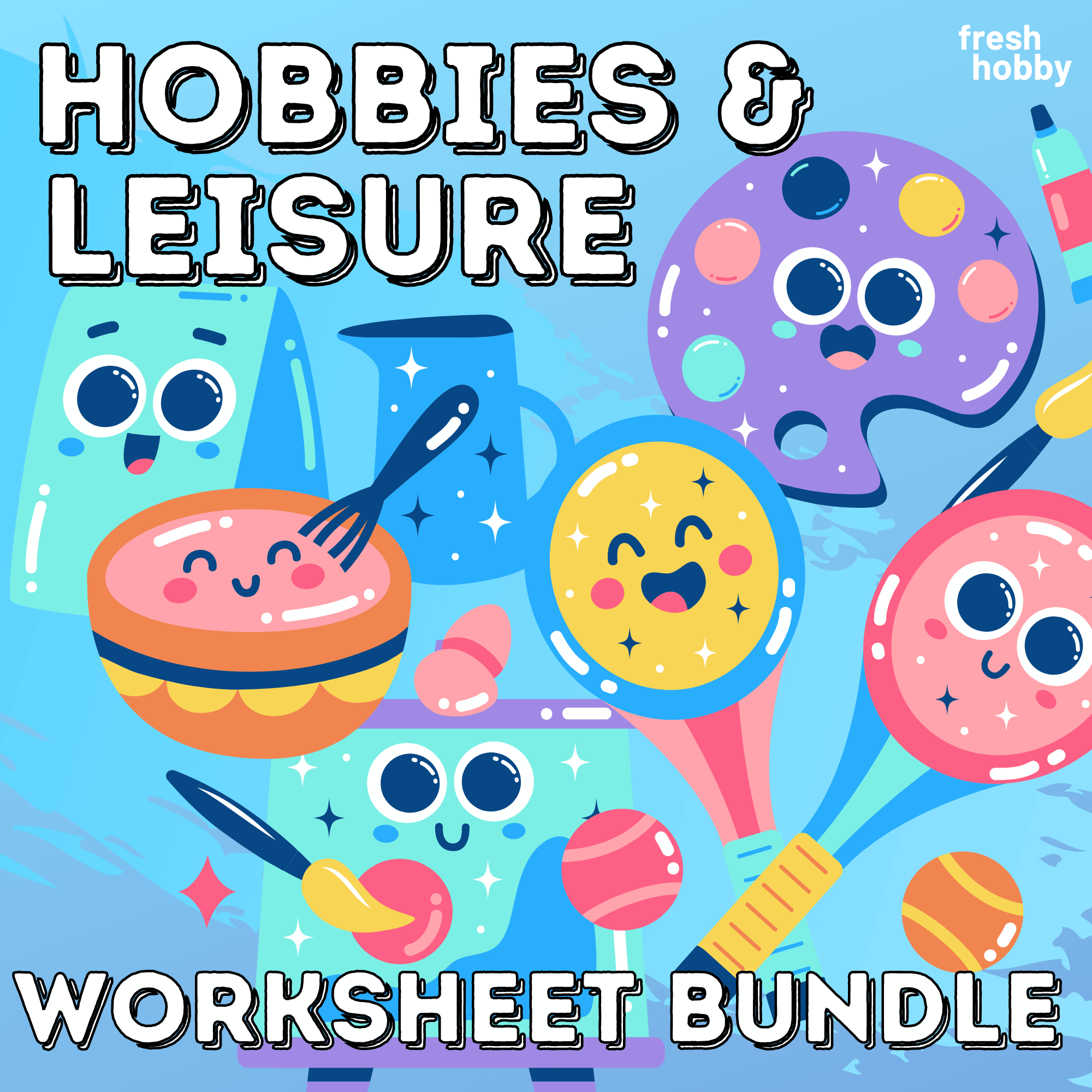 HOBBIES & LEISURE Worksheet Bundle | Recreational Therapy Activity ...