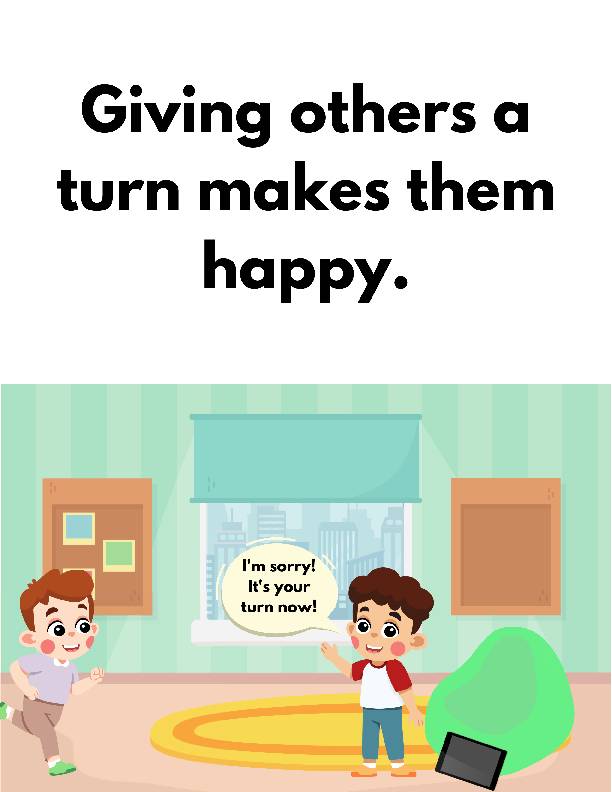 Taking Turns- A social story for those who struggle waiting for their ...