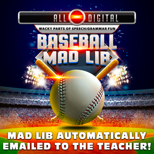 BASEBALL MAD LIB (PARTS OF SPEECH ACTIVITY / GRAMMAR ) ALL DIGITAL ...