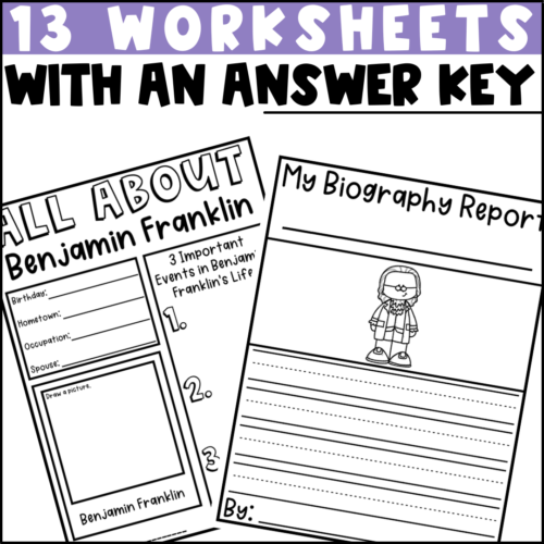 Benjamin Franklin Biography Activities & Flip Book - Inventor ...