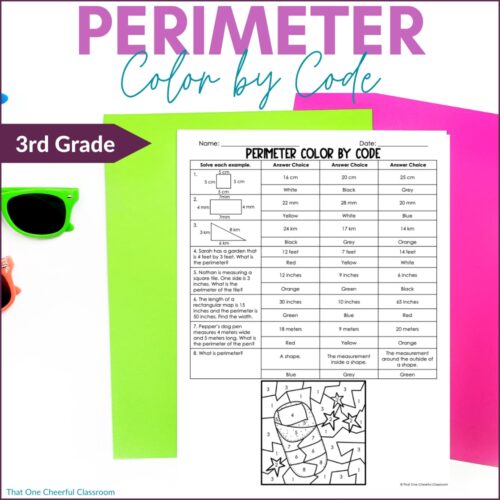 Summer Color by Number Perimeter of Polygons Practice Worksheet ...