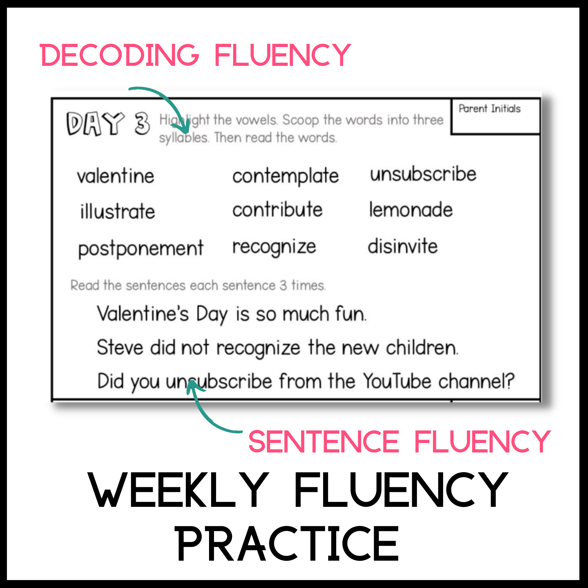 Decoding Multisyllabic Words VCE Syllable | Phonics Homework Decodable Text - Classful