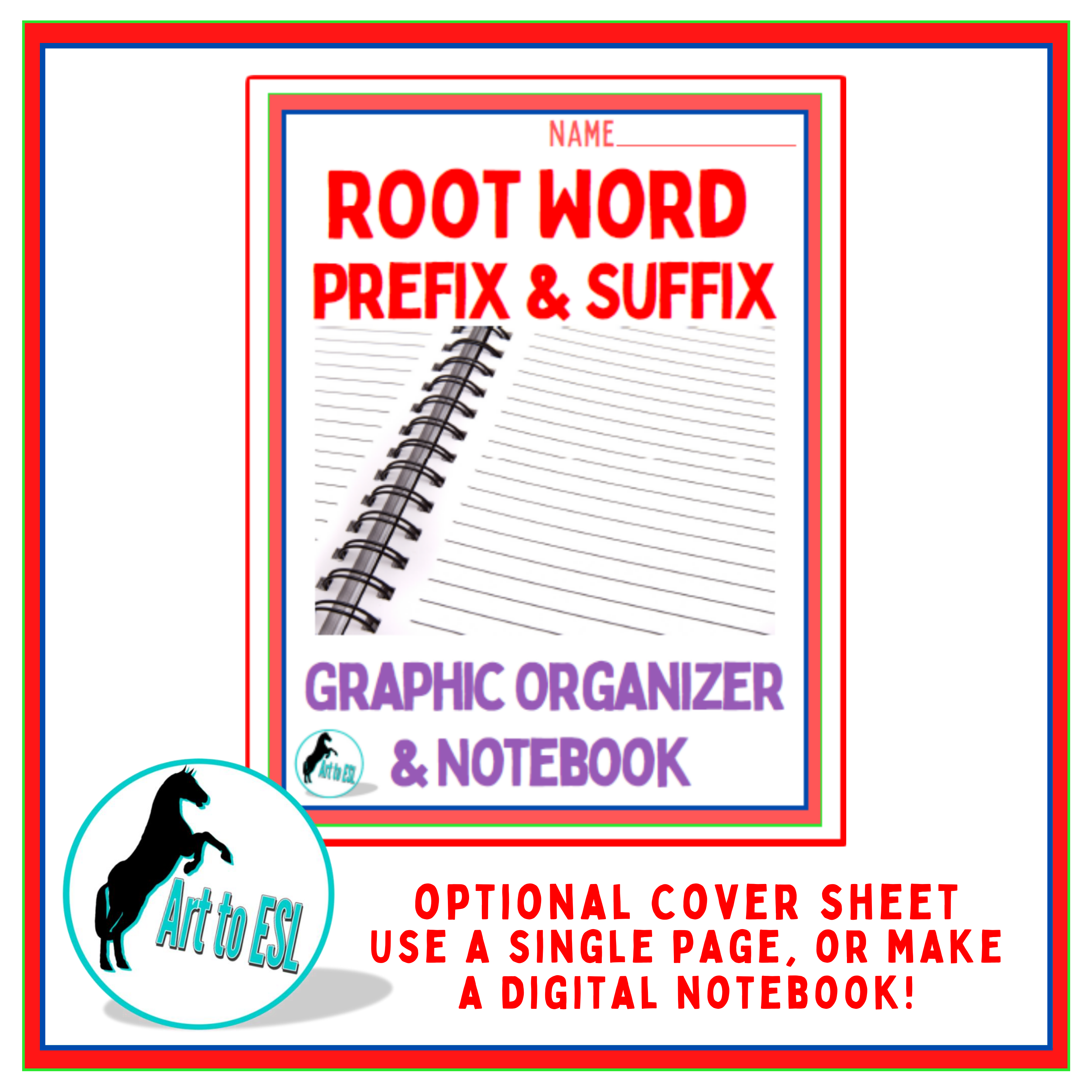 Root Word Graphic Organizer & Digital Notebook - Root Word, Prefix ...