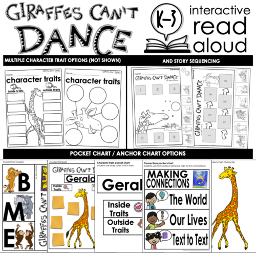 Giraffes Can't Dance Read Aloud Activities | RETELL + Craft | Growth ...