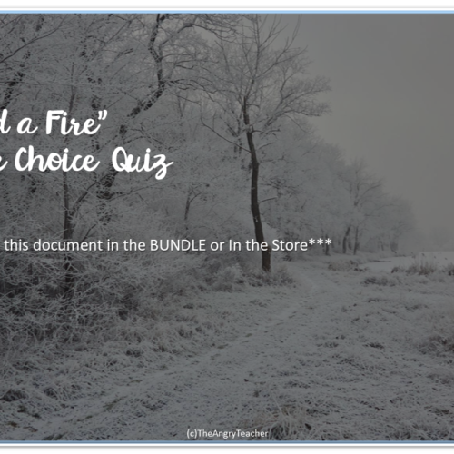 TO BUILD A FIRE [LESSON ACTIVITIES] - Classful