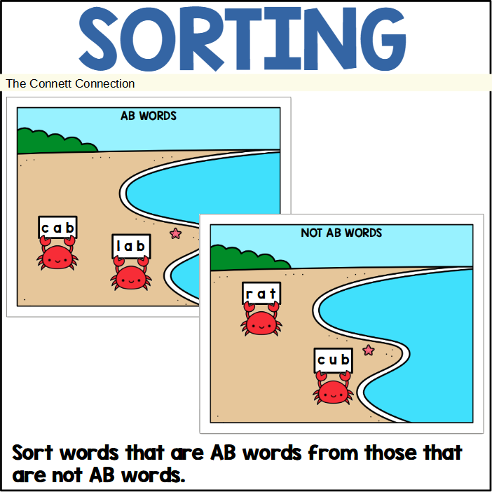 AB Word Family Sorting Activities - Classful