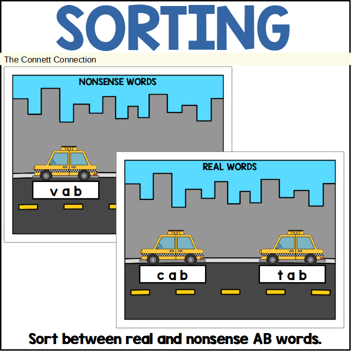 AB Word Family Sorting Activities - Classful