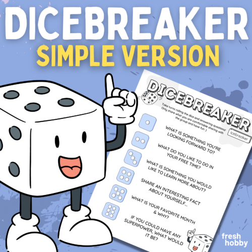 DICEBREAKER - Simple One-Dice Version | Roll & Tell Icebreaker ...
