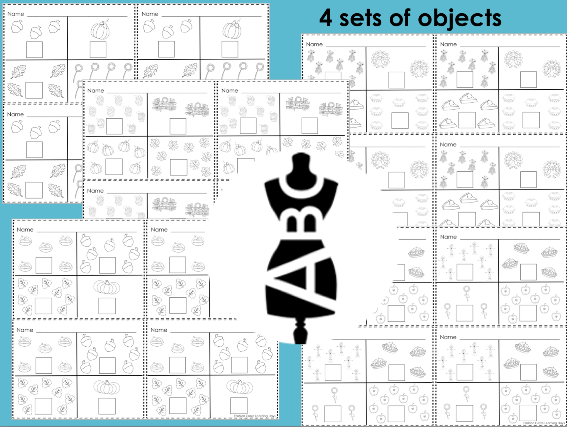 Counting Objects Exit Slips for 1-30 - Classful