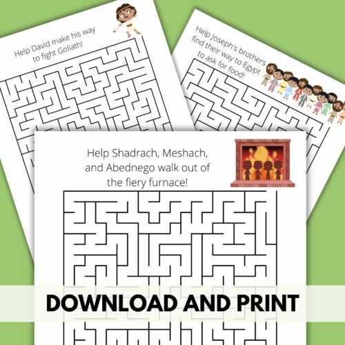 10 Bible Mazes for Kids Sunday School Printables - Classful
