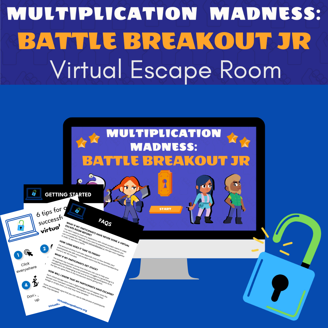 Multiplication Madness- Battle Breakout Jr Virtual Escape Room - Classful