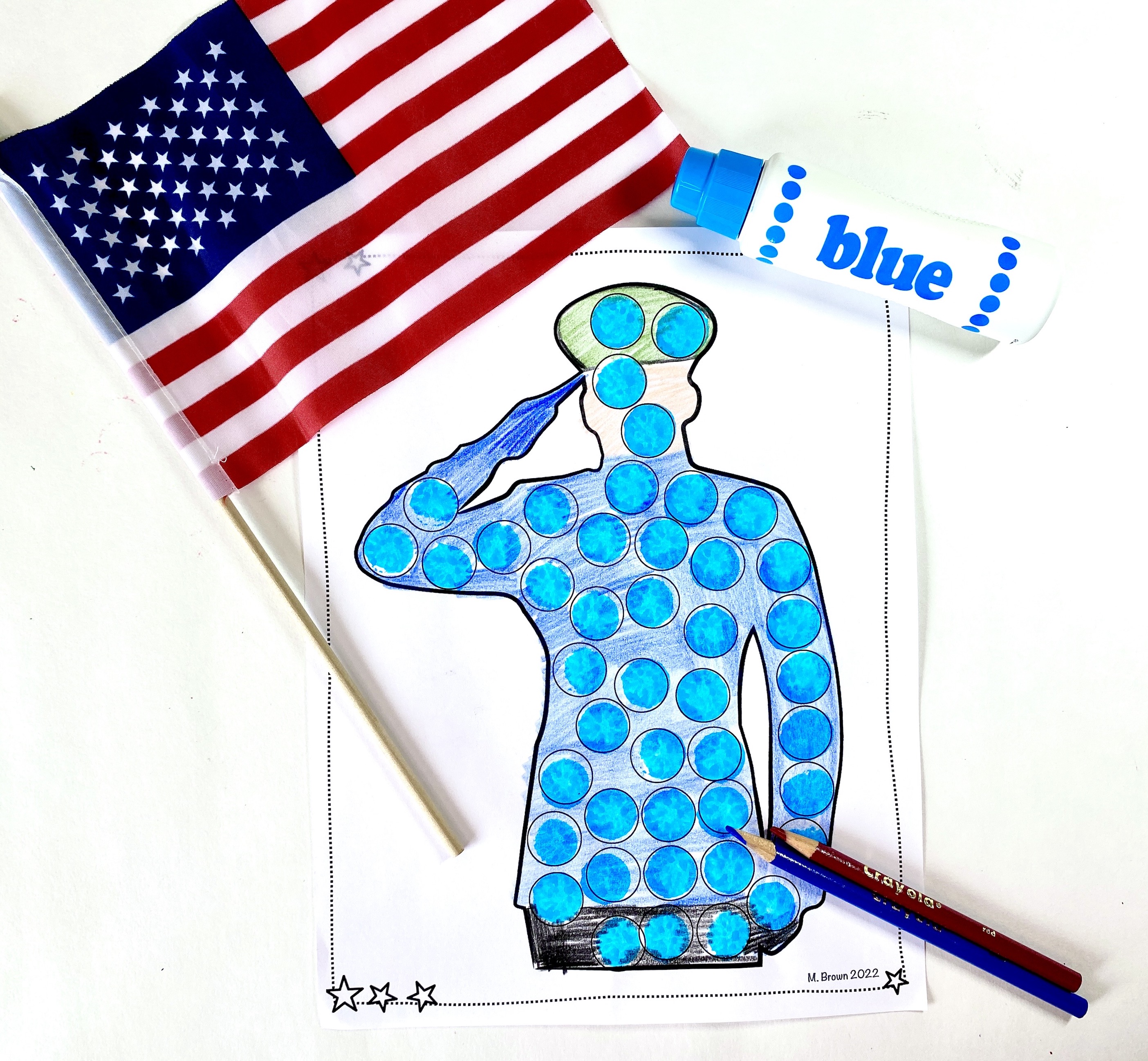 Memorial Day Do A Dot Art Packet - Classful