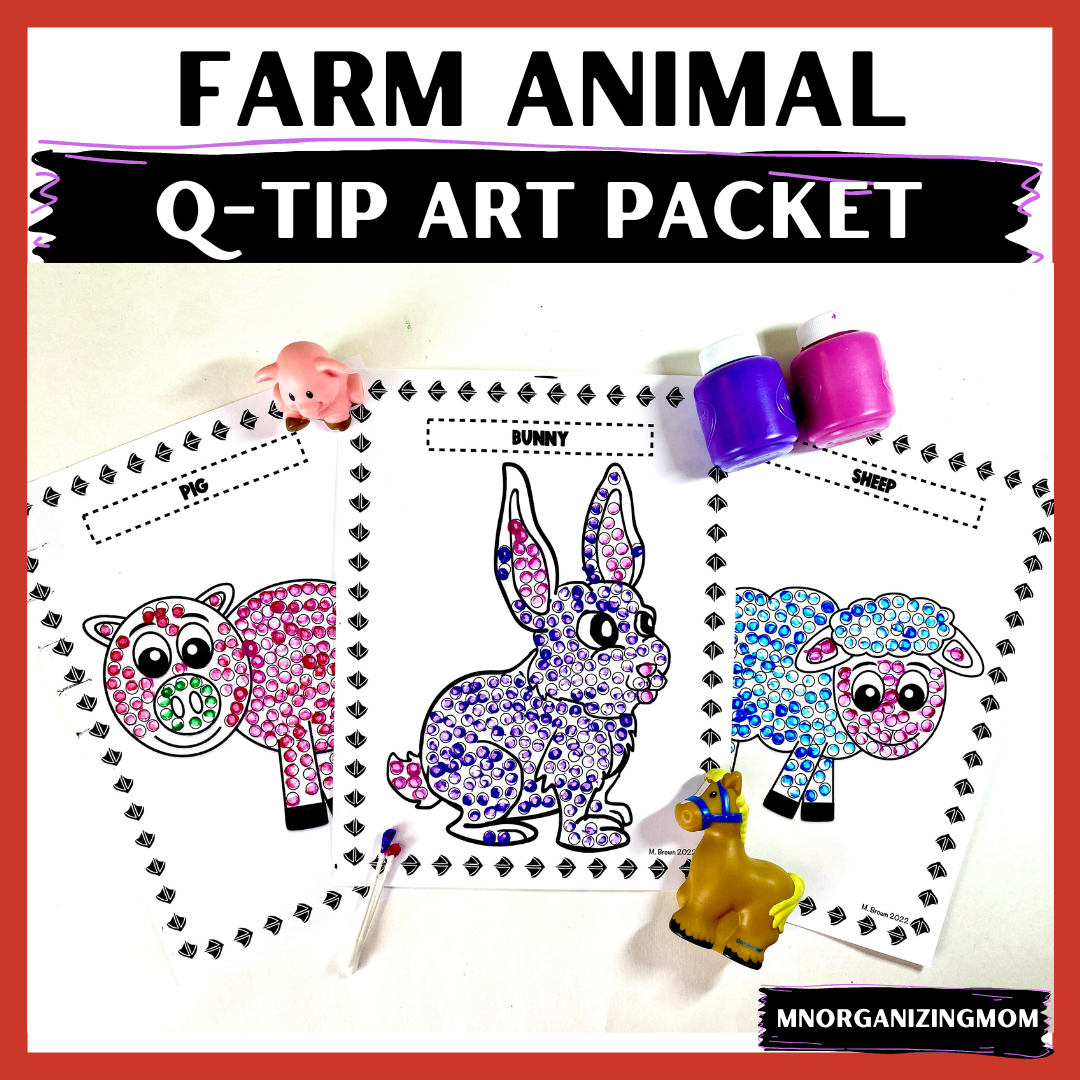 Farm Animal Q-Tip Art Packet - Classful