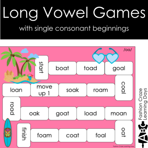Long Vowel Games Bundle with blends, digraphs, r controlled vowels ...