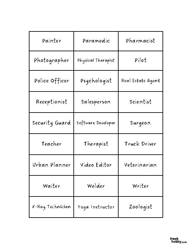 CAREER CHARADES | 50+ Career Slips | Icebreaker Acting Game for Career ...