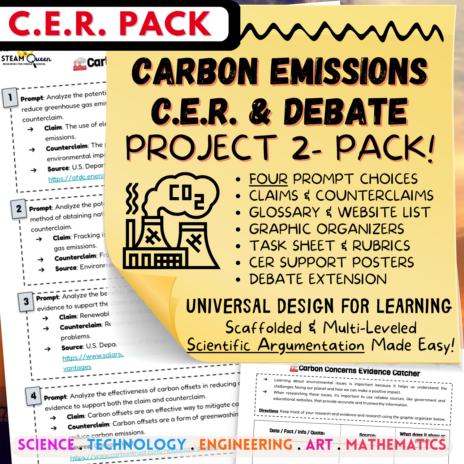 CER Carbon Emissions Scientific Argument Set Debate Project 2-Pack ...