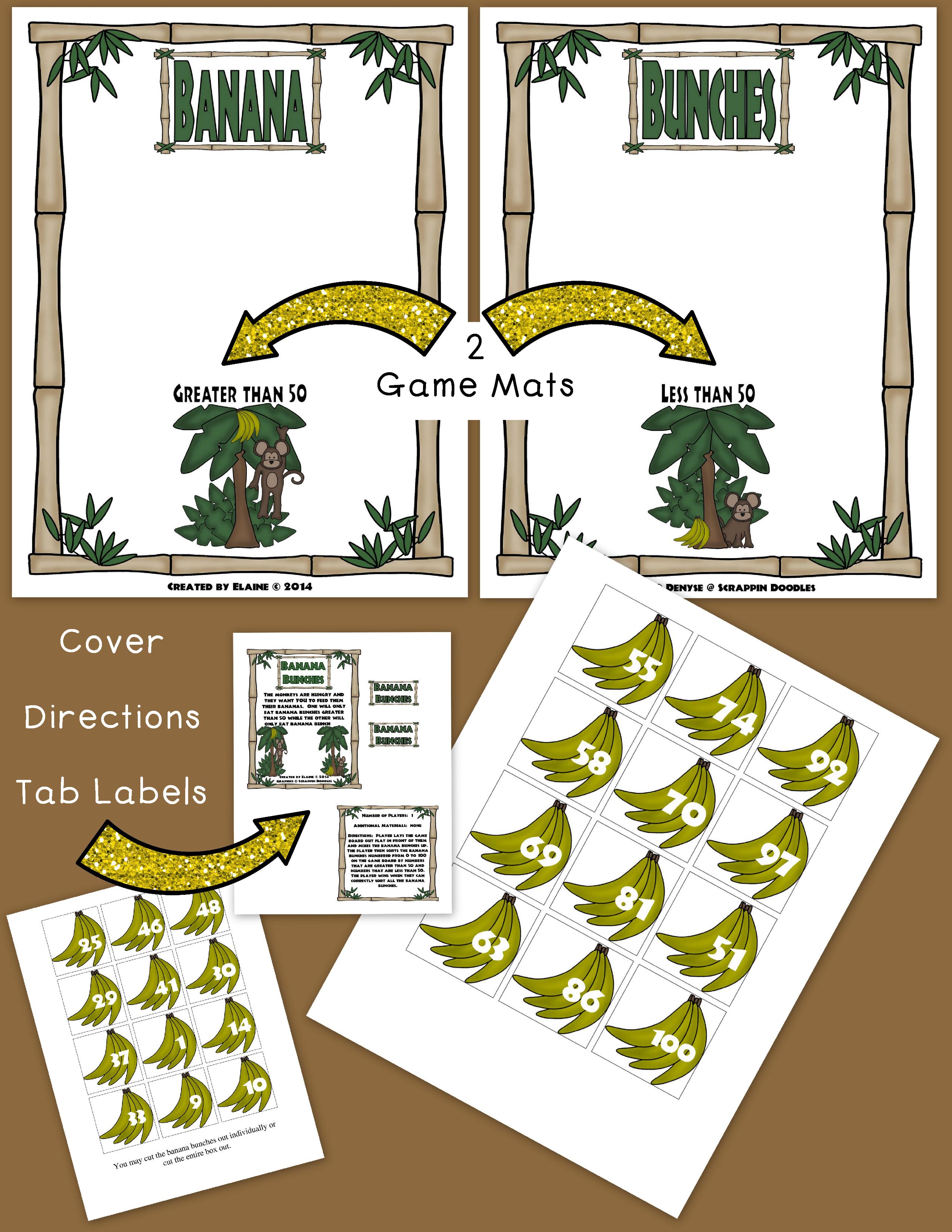 Greater Than or Less Than 50 Game and Worksheets - Classful