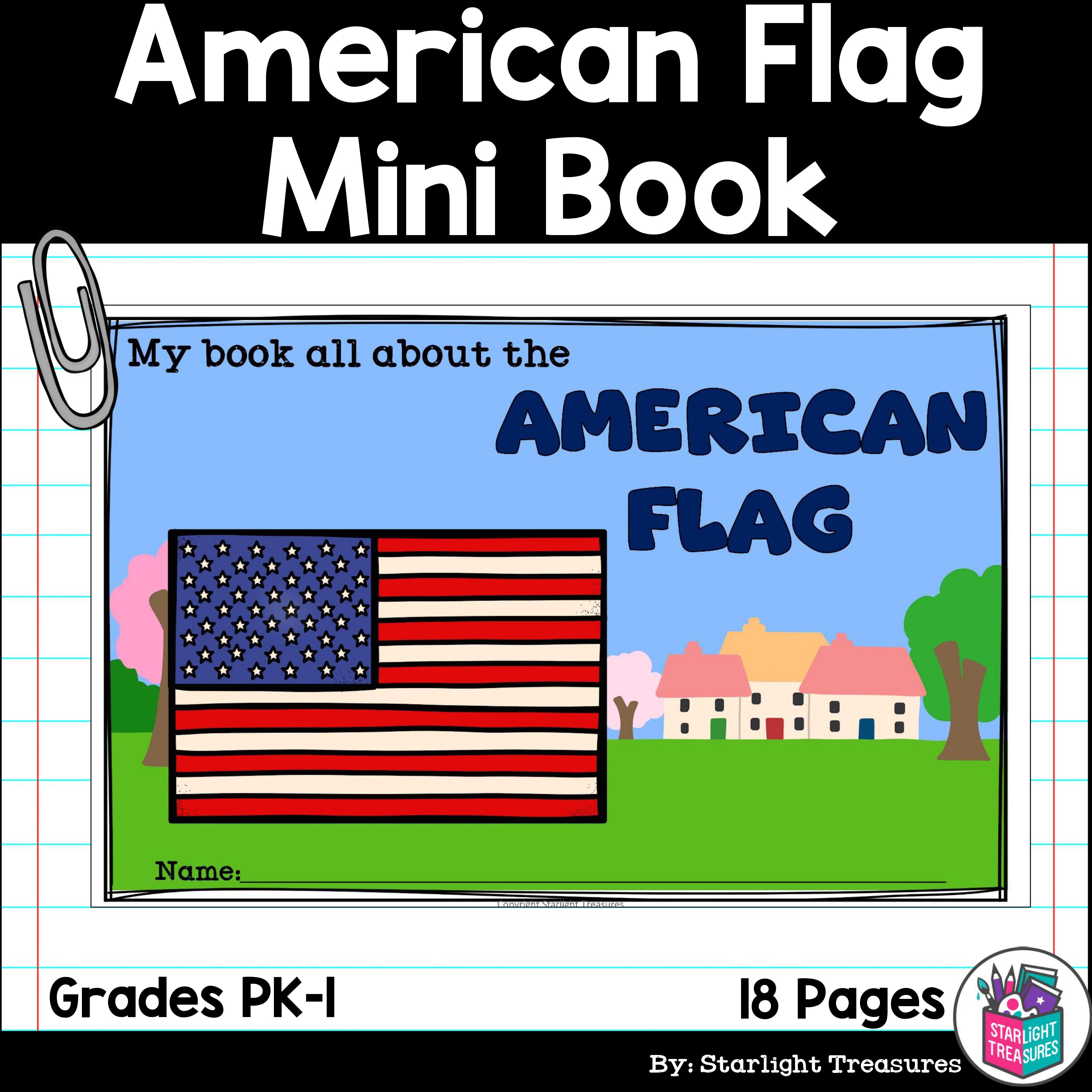American Flag Mini Book for Early Readers- American Symbols - Classful