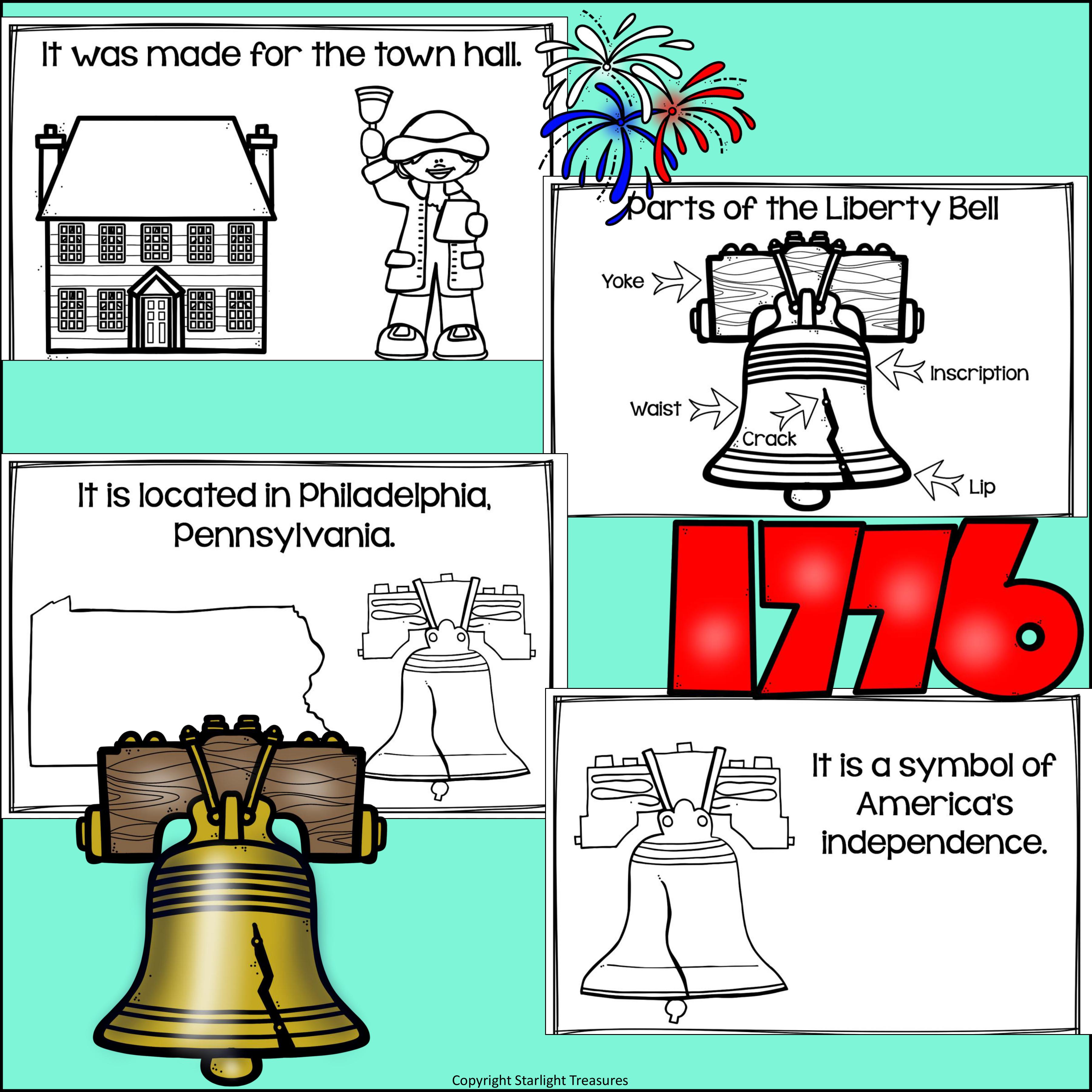 Liberty Bell Mini Book for Early Readers- American Symbols - Classful
