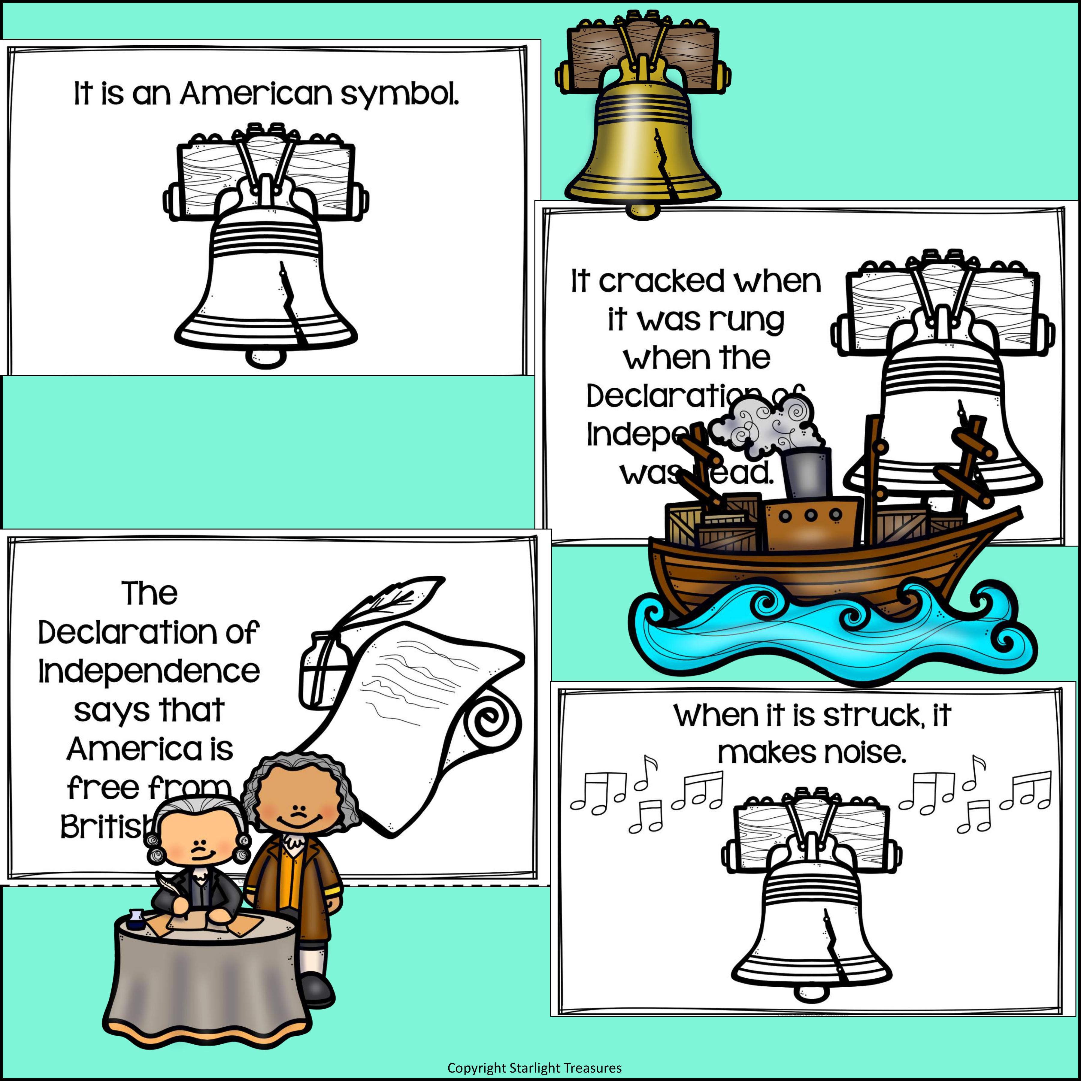 Liberty Bell Mini Book for Early Readers- American Symbols - Classful