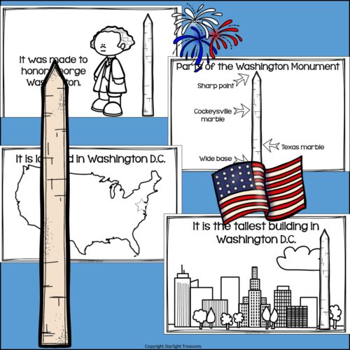 Washington Monument Mini Book for Early Readers- American Symbols ...