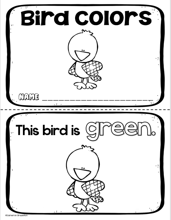 Emergent Reader Pattern Book Sight Words- This Bird Is - Classful