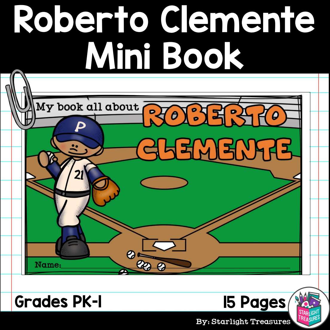 Roberto Clemente Mini Book for Early Readers- Hispanic Heritage Month ...