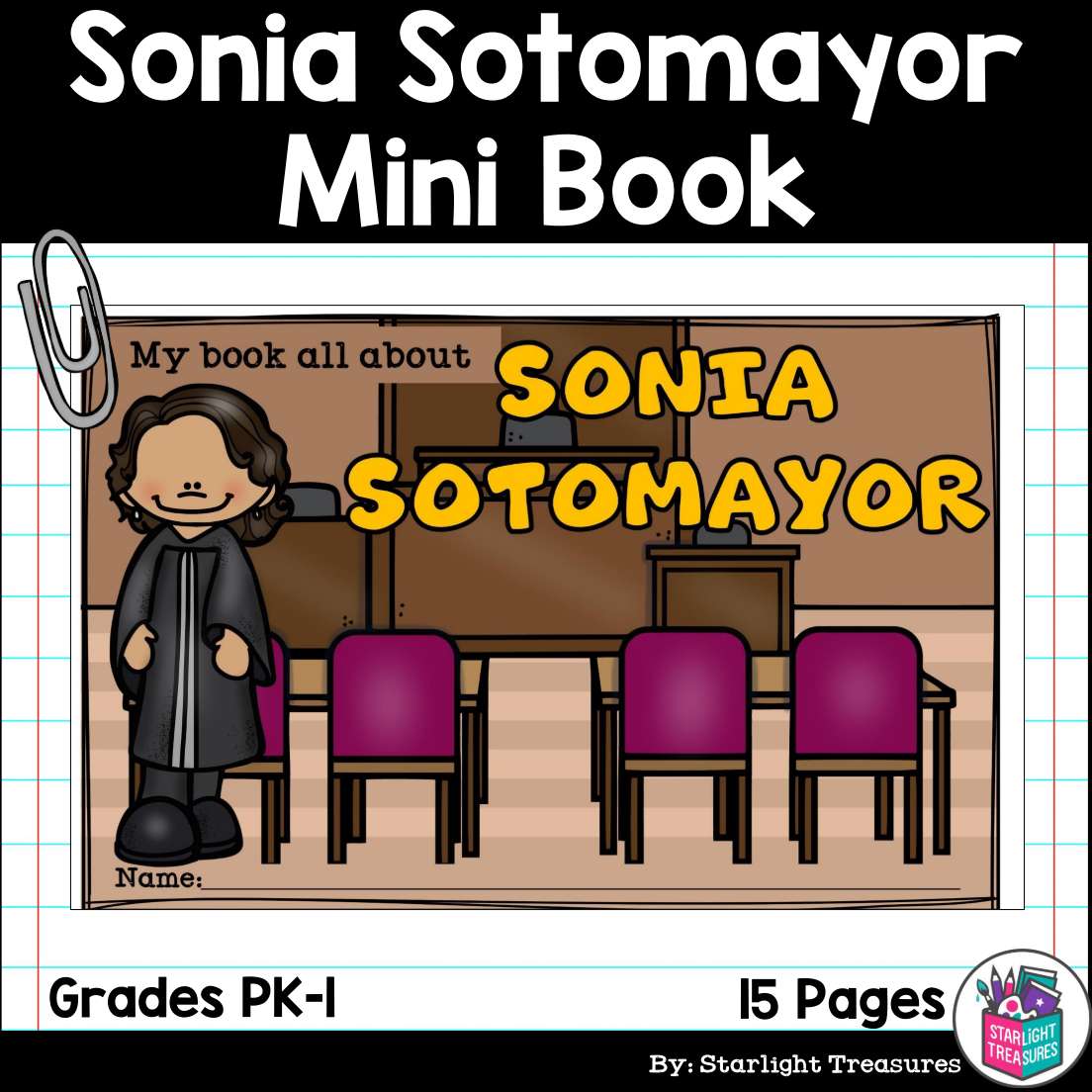 Sonia Sotomayor Mini Book for Early Readers- Hispanic Heritage Month ...