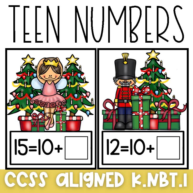 Seasonal Math Activity Cards | Teen Numbers 11 -19 {The Nutcracker ...