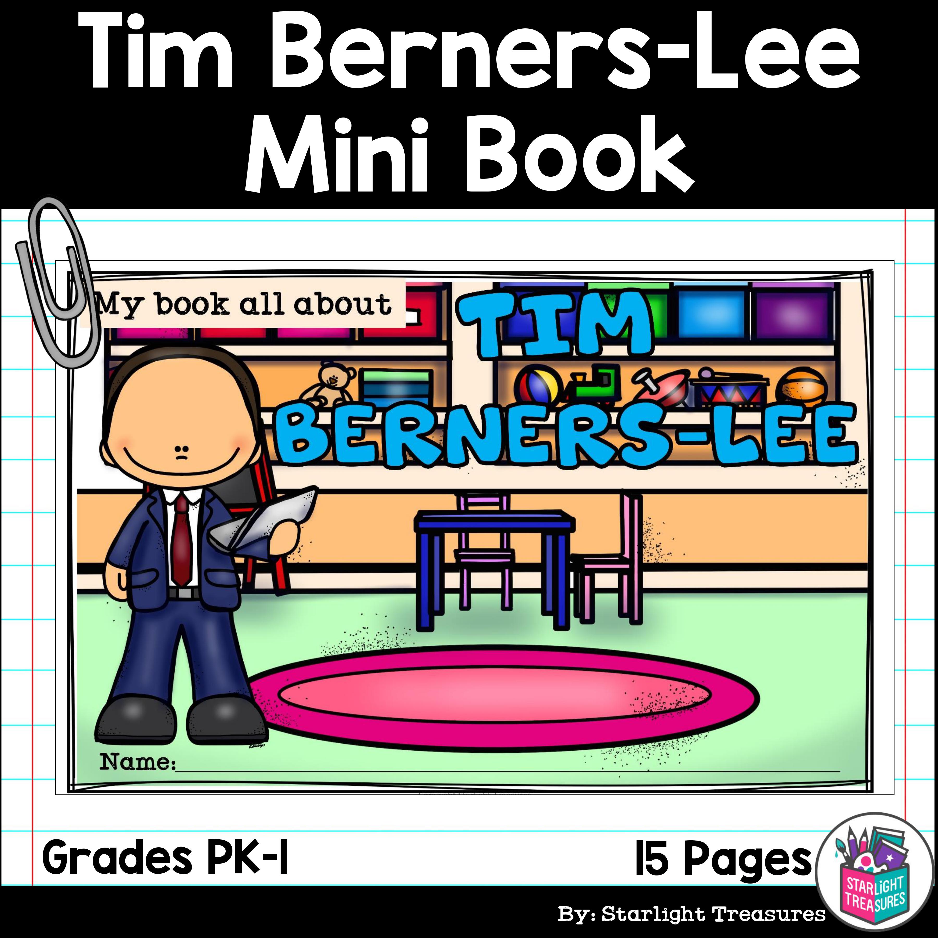 Tim Berners-Lee Mini Book for Early Readers- Inventors - Classful