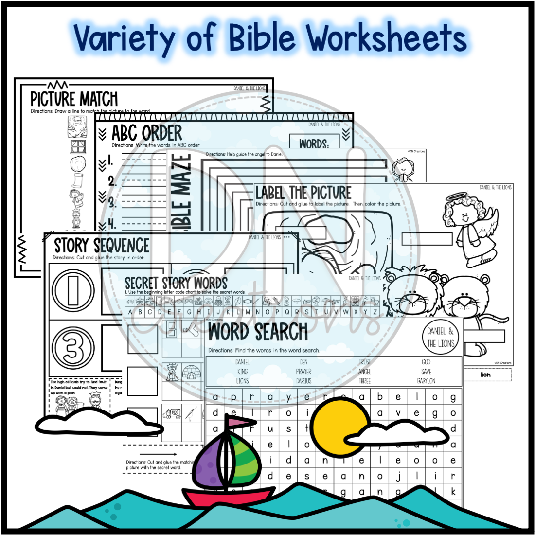 Daniel and the Lions Lesson | Daniel Bible Study | Daniel and the Lions Printables - Classful