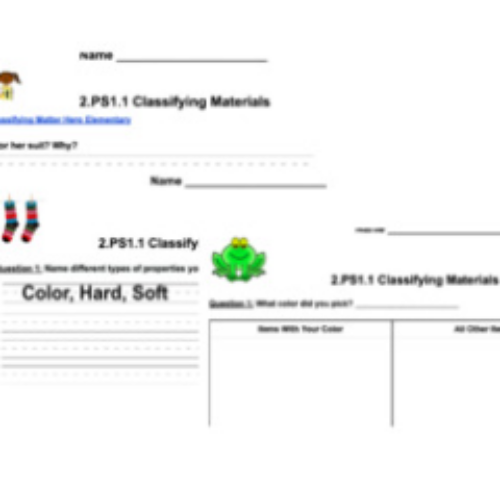 2nd Grade Science Classify Materials 2.PS1.1 - Classful