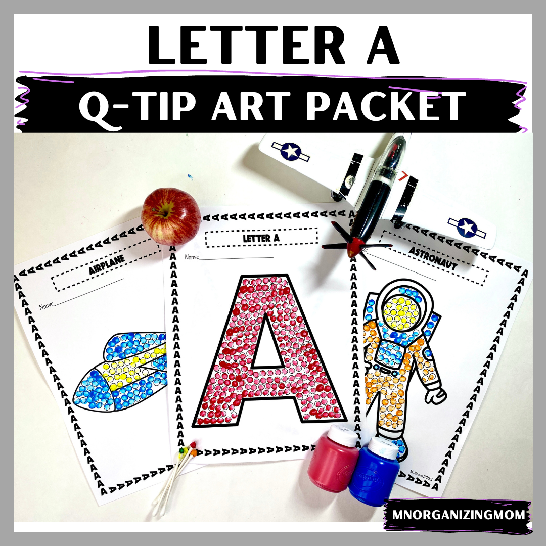 Letter A Q-Tip Art Packet - Classful