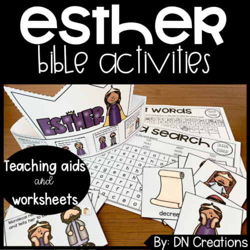 Esther Bible Activities l Queen Esther Bible Study for Kids l Esther ...