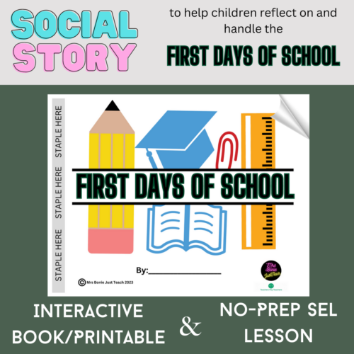 First Day of School Interactive Book/Printable- Beginning of the Year ...