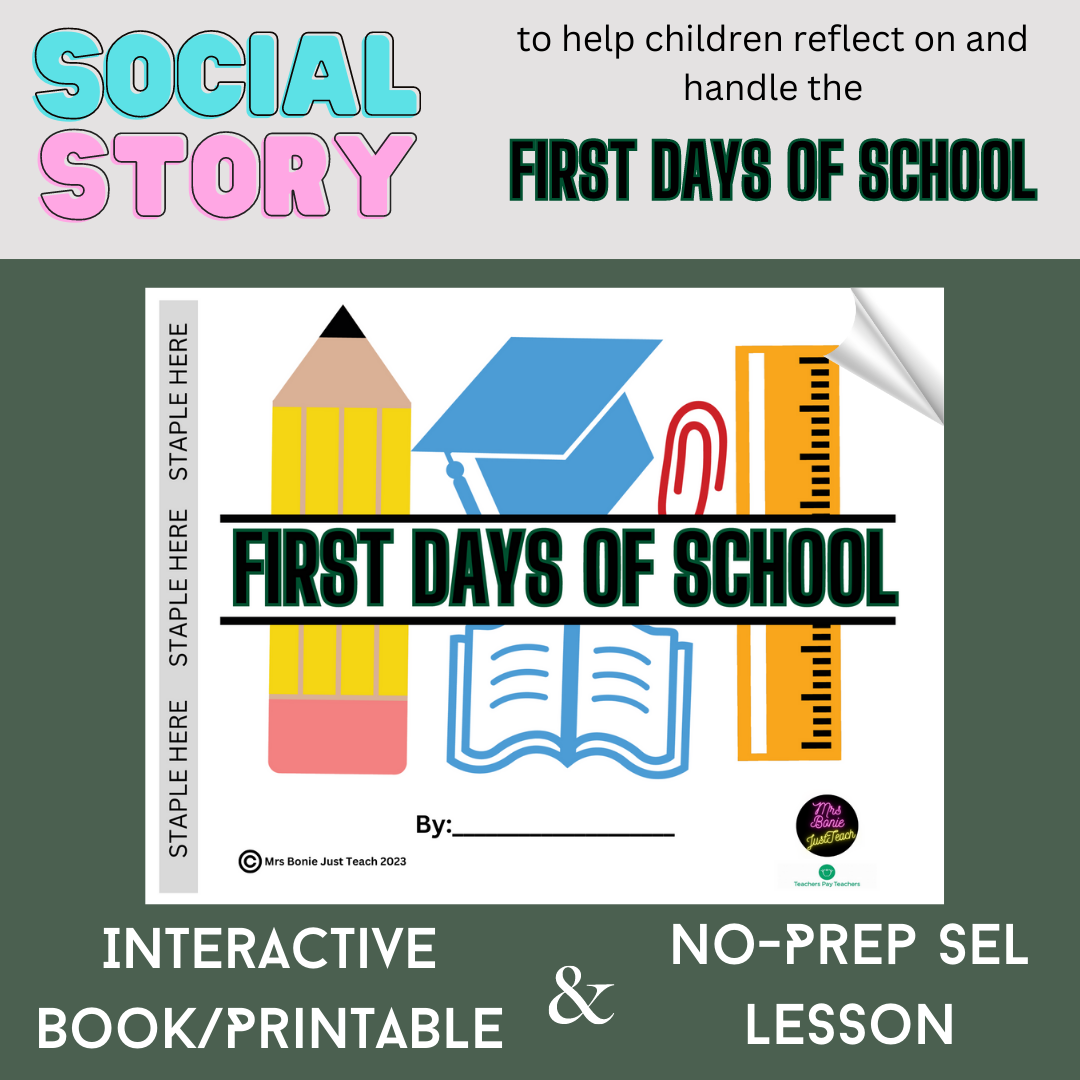 First Day of School Interactive Book/Printable- Beginning of the Year ...