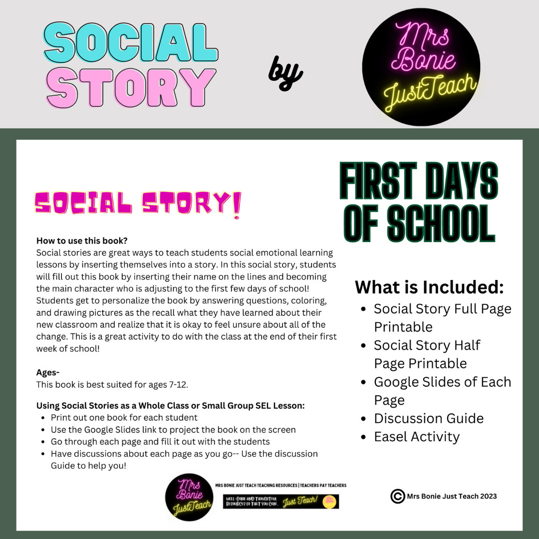 First Day of School Interactive Book/Printable- Beginning of the Year ...