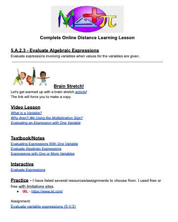 Complete Online Distance Learning 5th Math Bundle Algebraic Reasoning ...