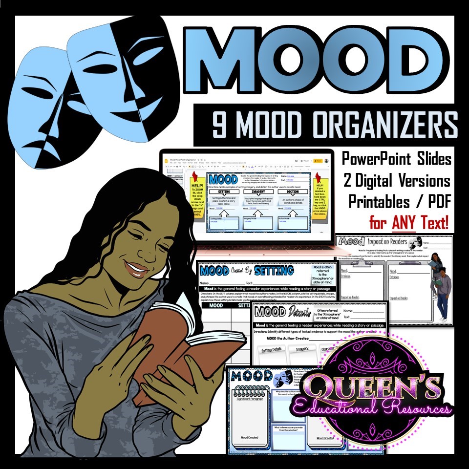 Literary Analysis Graphic Organizer Worksheet and PowerPoint Slides ...