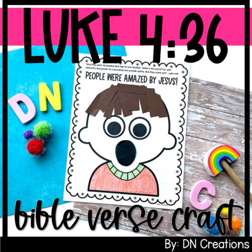 Luke 4-36 Bible Craft | People Were Amazed by Jesus Craft | Jesus is ...