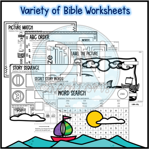 Jonah Bible Activities l Jonah and the Whale Bible Crafts l Jonah ...