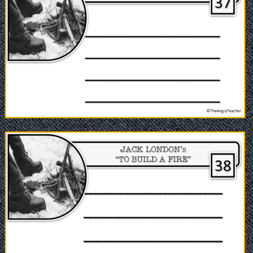 TO BUILD A FIRE [TASK CARDS] - Classful