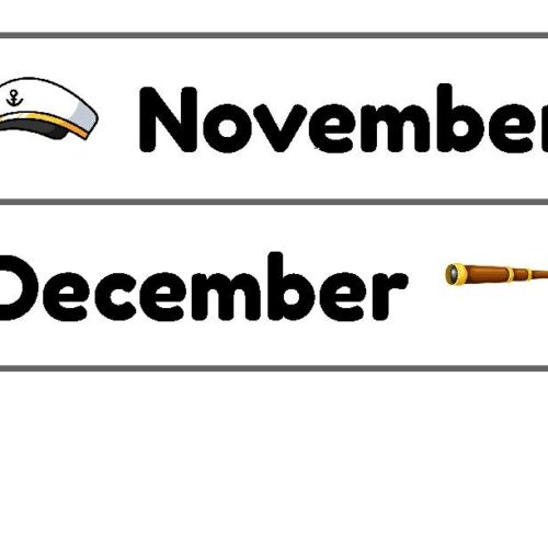 Nautical Themed Calendar Set - Classful