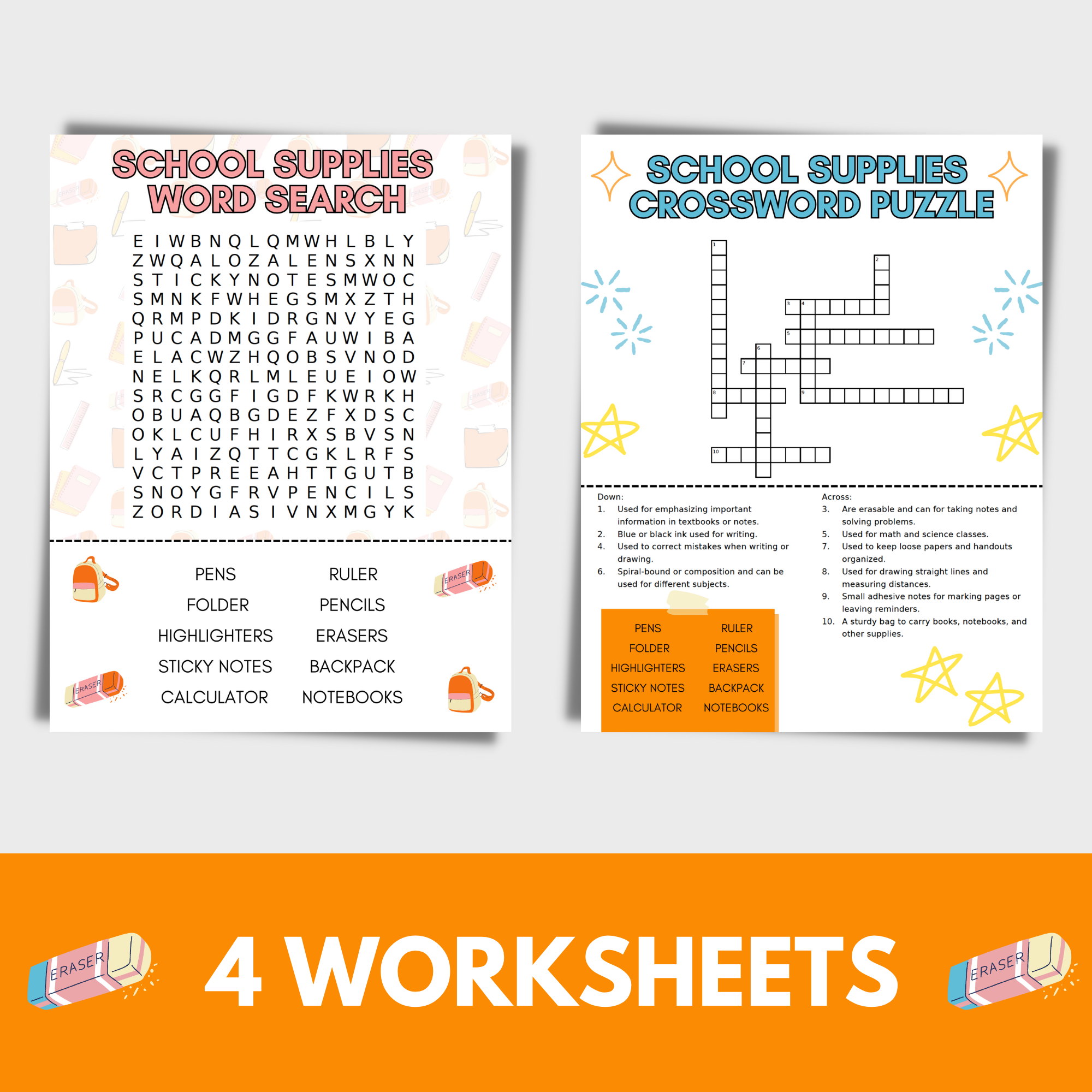 Back to School Printable Word Search Worksheet and Activities - Classful