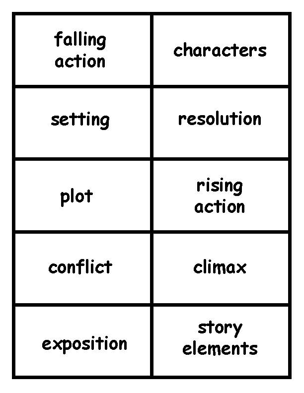 Plot and Story Elements Worksheet, Memory Match, & Anchor Chart Bundle ...