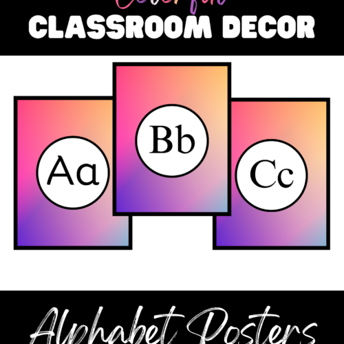 Colorful Classroom Decor | Alphabet Posters - Classful
