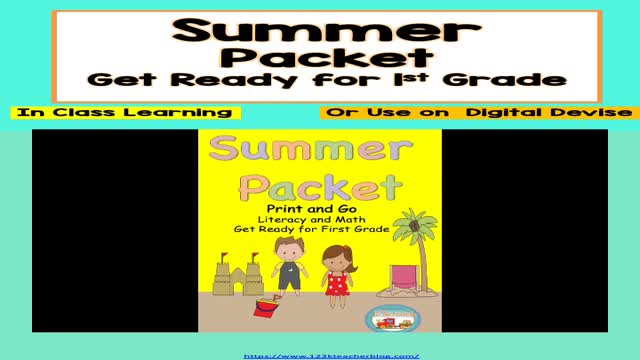 Kindergarten Summer Packet, Prepare for First Grade, Literacy, Math ...