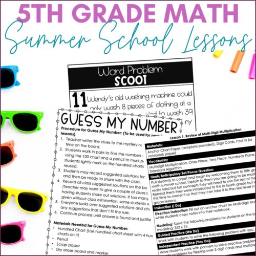 5th Grade Math Summer School Curriculum - Classful