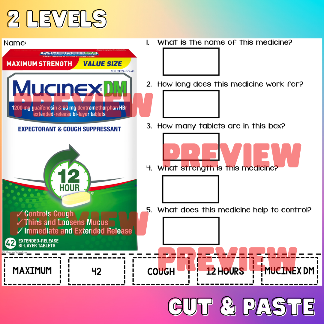 Reading Medicine Labels BUNDLE - Functional Reading - Life Skills - 2 ...